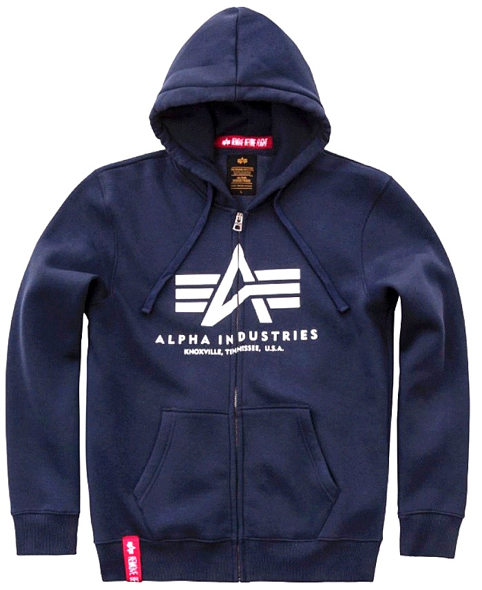 Mikina ALPHA INDUSTRIES BASIC ZIP HOODY navy | army-rubicon.cz